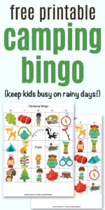 Free Printable Camping Bingo (easy rainy day camping activity ...